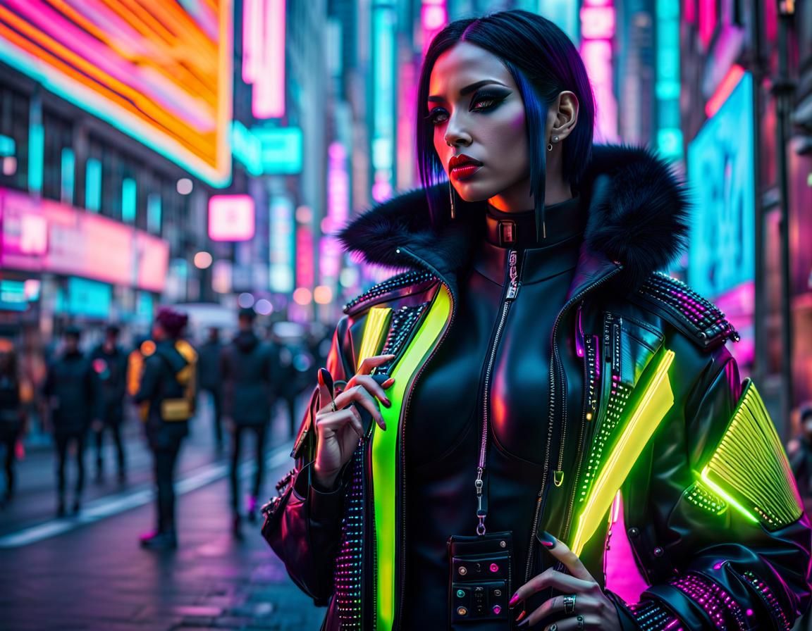 futuristic cyber fashion - AI Generated Artwork - NightCafe Creator