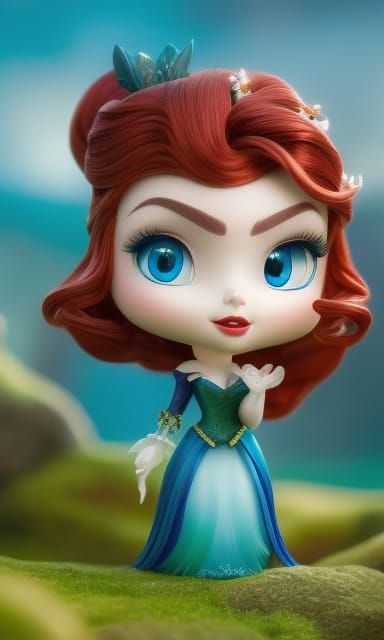 Closeup of a beautiful attractive epic gorgeous princess Ariel from The ...