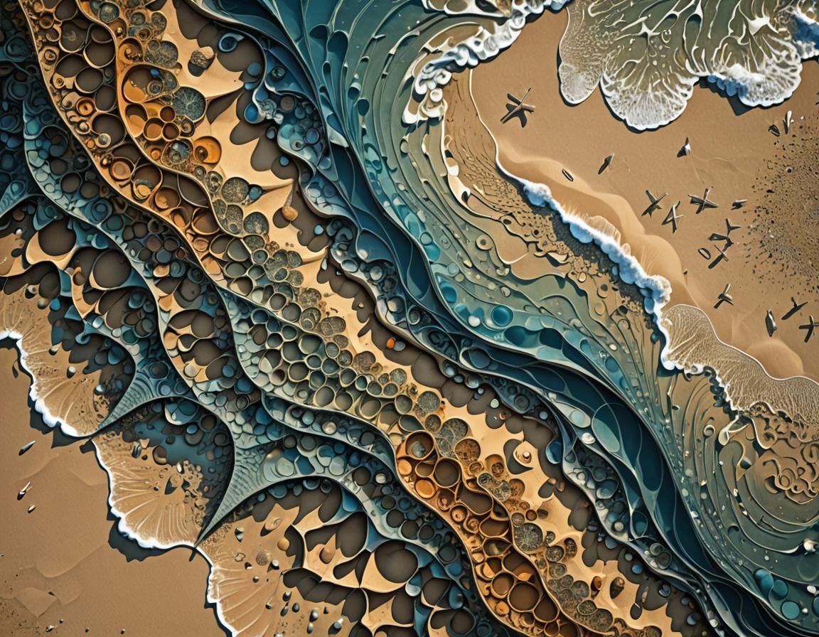 Beach Geometry - AI Generated Artwork - NightCafe Creator