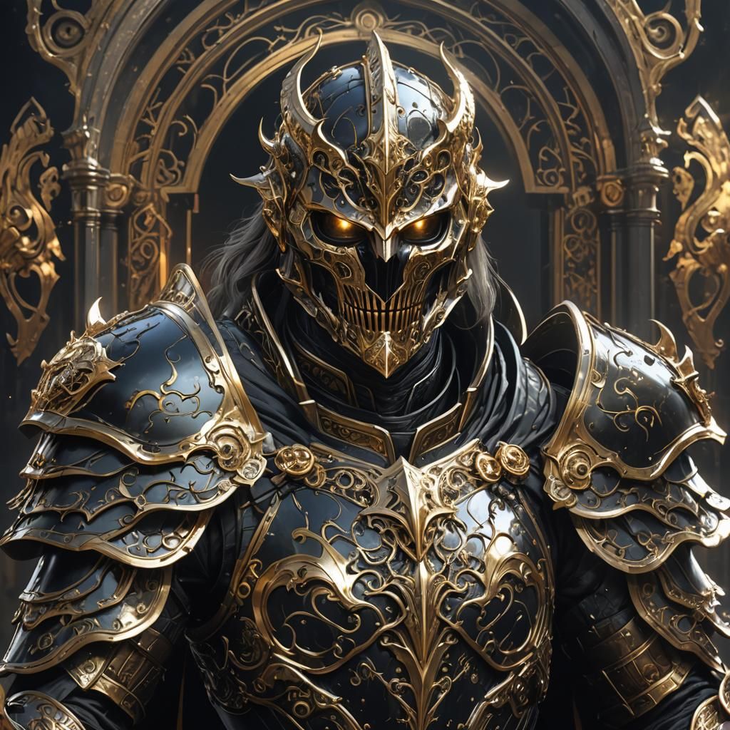 Deathlord • Golden Knight - AI Generated Artwork - NightCafe Creator