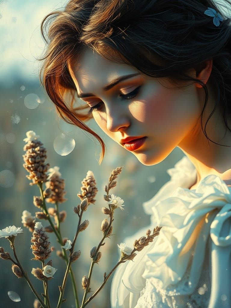 A combined image inspired by two uploaded photographs. The scene should ...