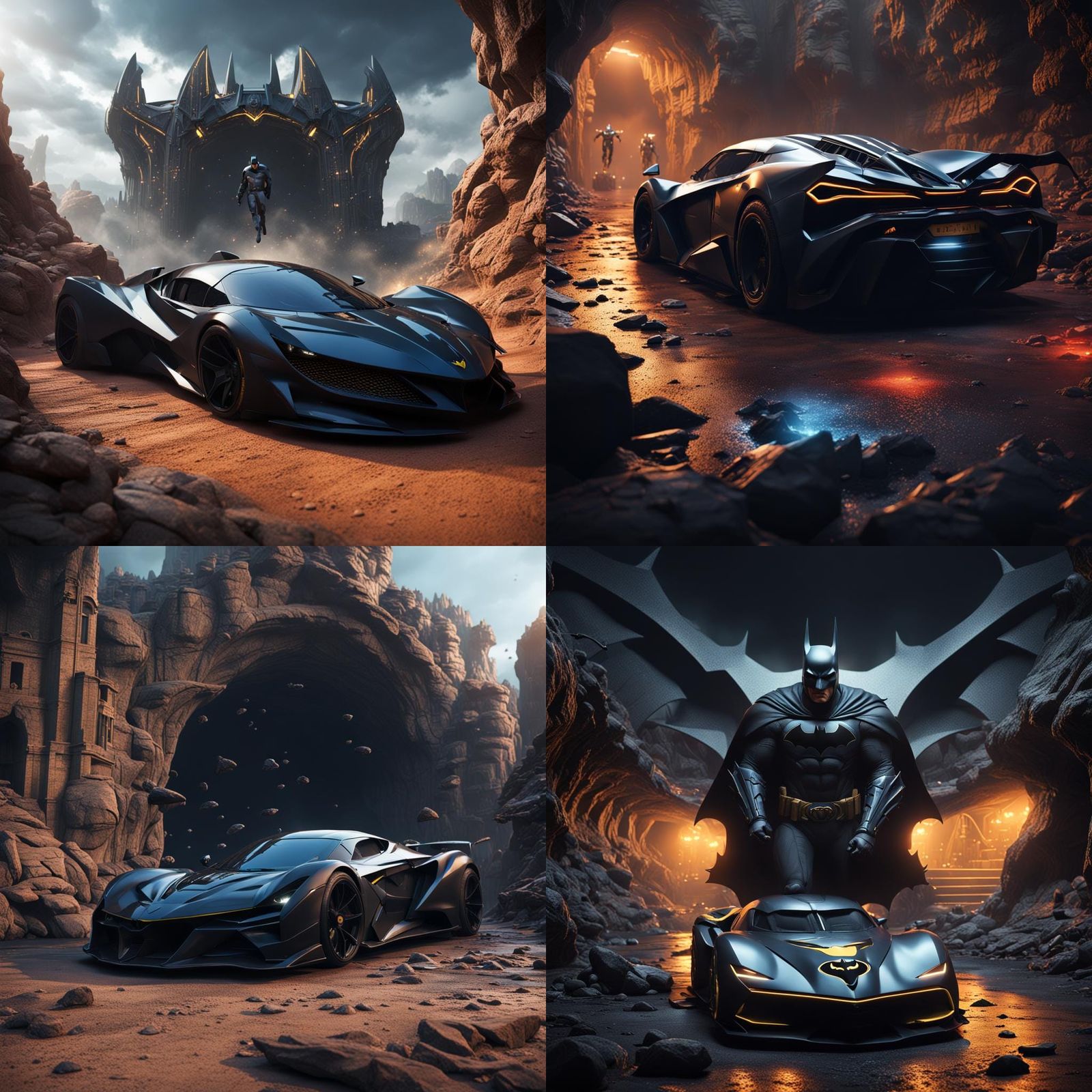 Supercar Cave Batman - AI Generated Artwork - NightCafe Creator