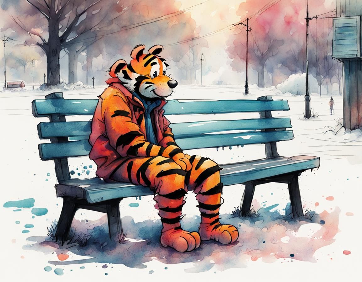 Sad tiger - AI Generated Artwork - NightCafe Creator