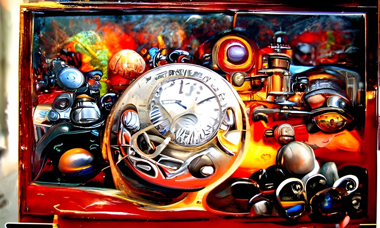 time machine painting - AI Generated Artwork - NightCafe Creator