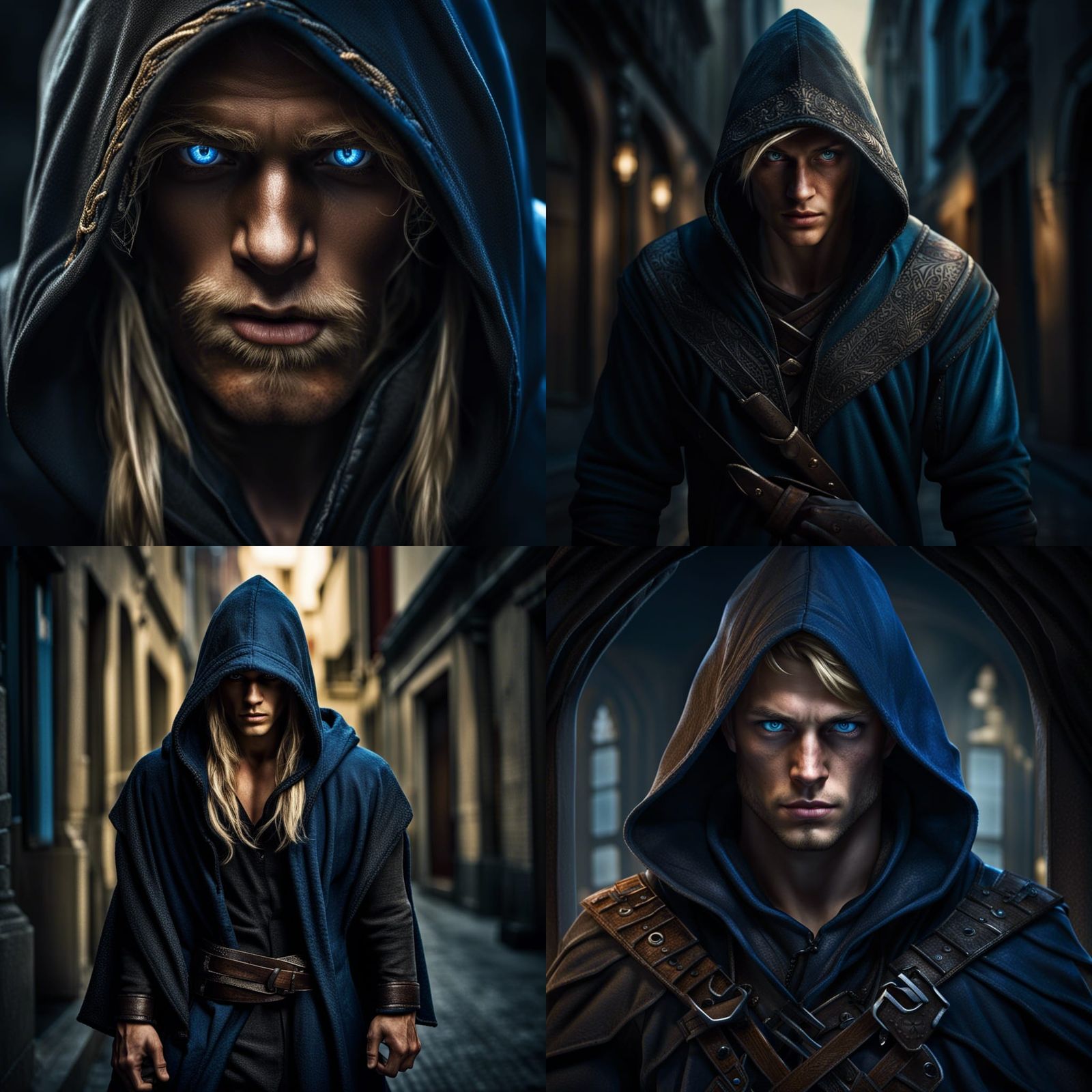 Germanic Rogue, thief, average height, blonde hair, blue eyes, tanned ...