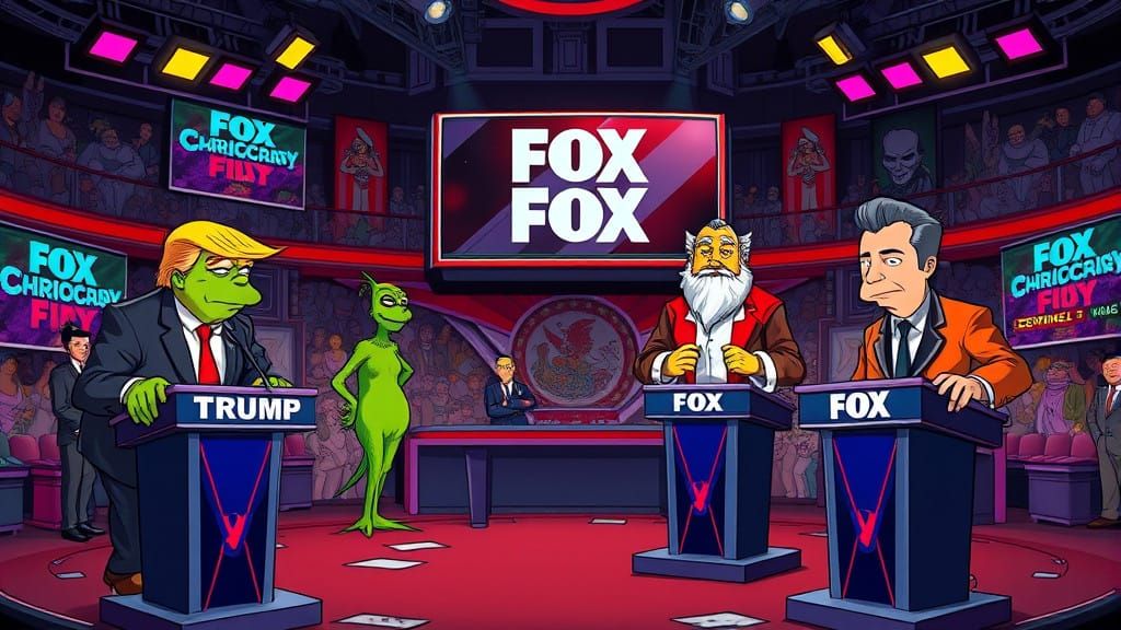 Hilarious Simpsons-Style Debate of the Century Unf... - AI Art