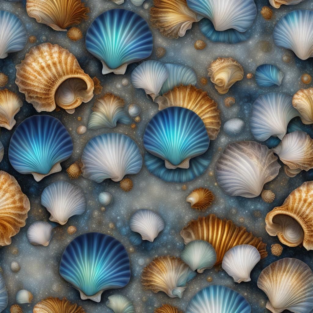 Iridescence Shells C - AI Generated Artwork - NightCafe Creator
