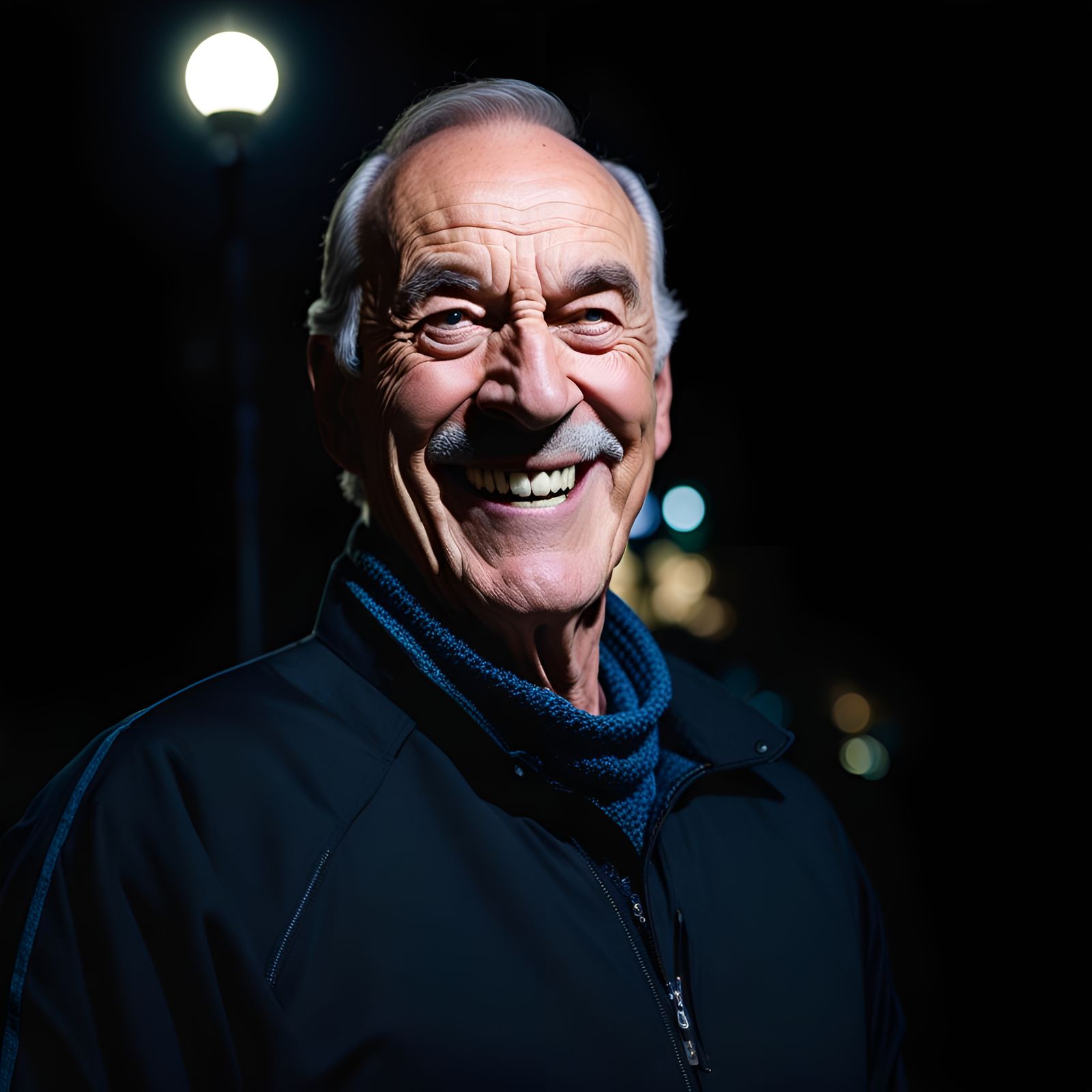 a grinning fool at night, fine needlepoint - AI Generated Artwork ...