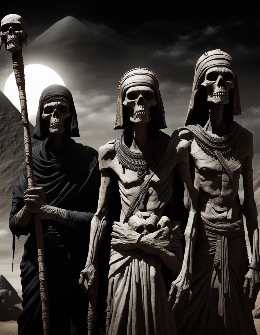 3 Mummies - AI Generated Artwork - NightCafe Creator