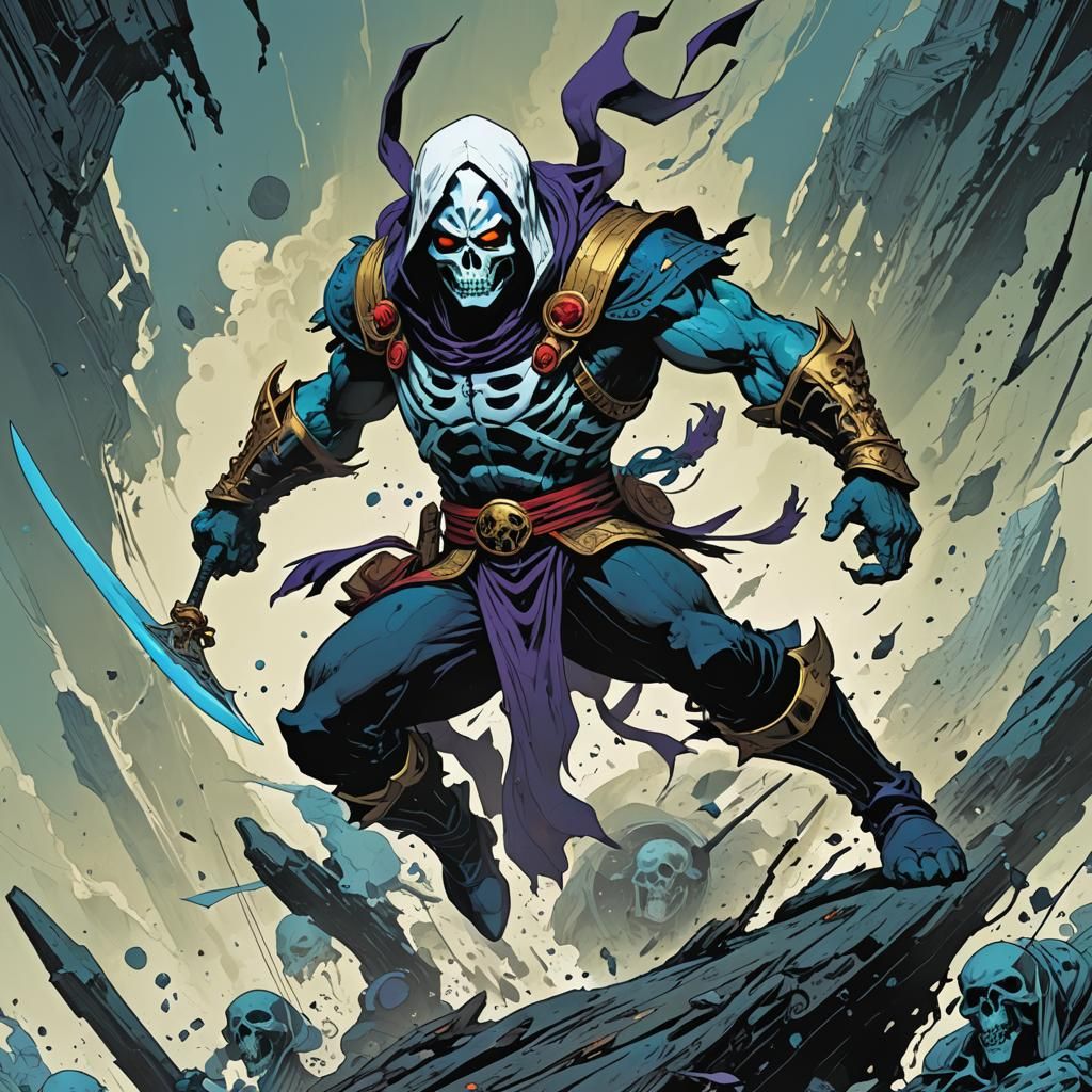 Jumpy Skeletor - AI Generated Artwork - NightCafe Creator