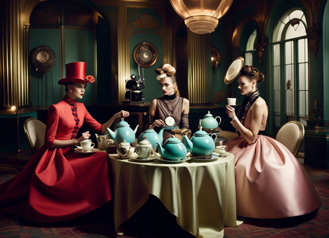 Strange Tea Party II - AI Generated Artwork - NightCafe Creator