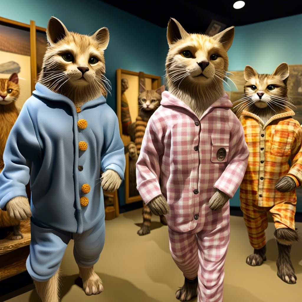 Cats in pajamas - AI Generated Artwork - NightCafe Creator