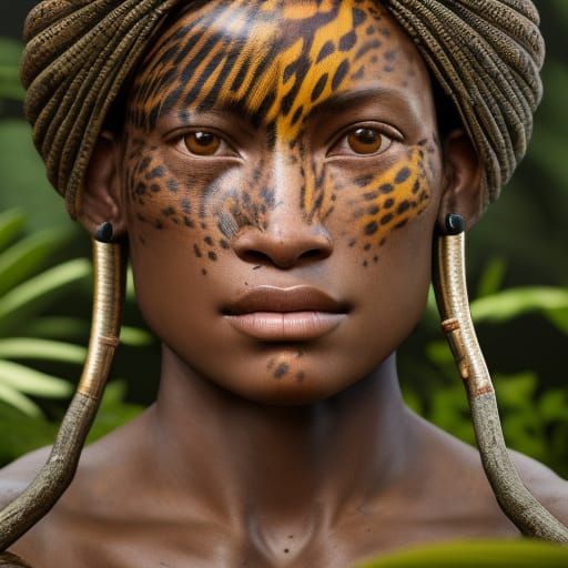 Jungle Tribe Woman - AI Generated Artwork - NightCafe Creator