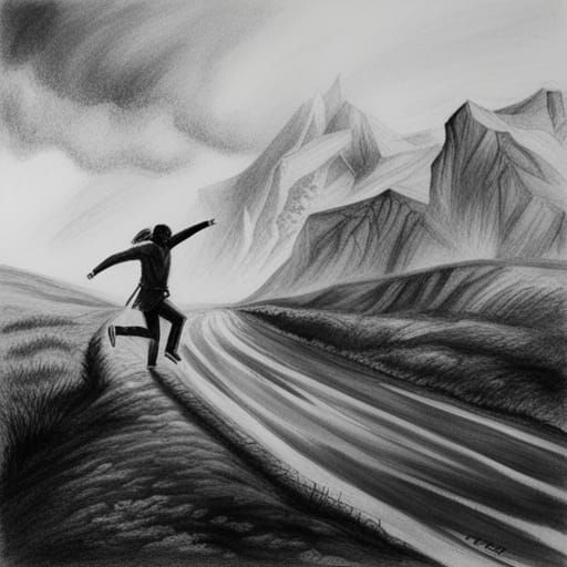 (Pencil drawing) Everyday survival without superpowers; "Person cannot ...