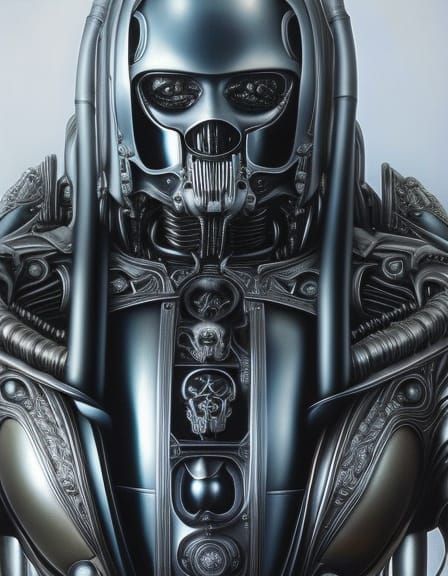 Robot by H.R Giger and tatsuyuki tanaka - AI Generated Artwork ...