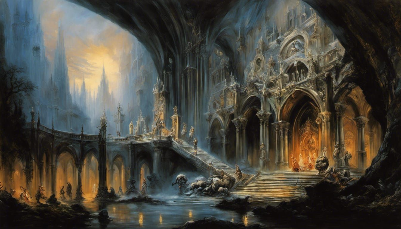 Catacombs Foyer - AI Generated Artwork - NightCafe Creator
