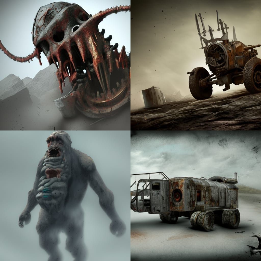 the screamer beast industrial post apocalyptic concept art 8k ...