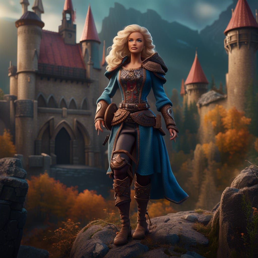 Medieval Adventurer Barbie. - AI Generated Artwork - NightCafe Creator