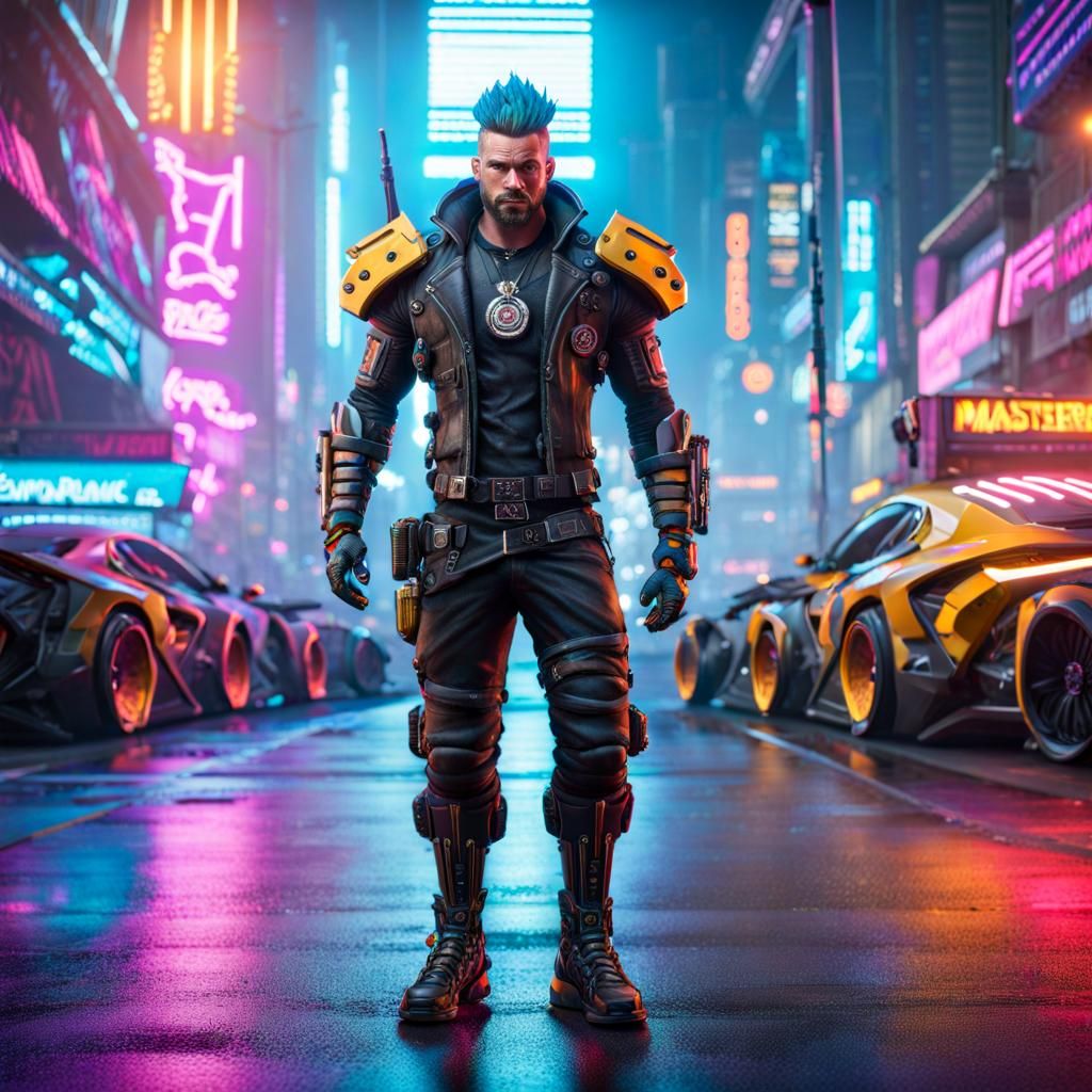 Cyberpunk Street Samurai... - AI Generated Artwork - NightCafe Creator