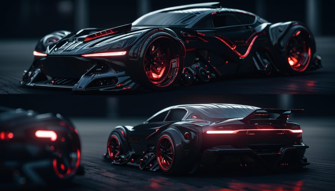 DEMONIC CAR, DEMONIC TUNNING, DARK BACKGROUND, FULL CAR, DEMONIC ...
