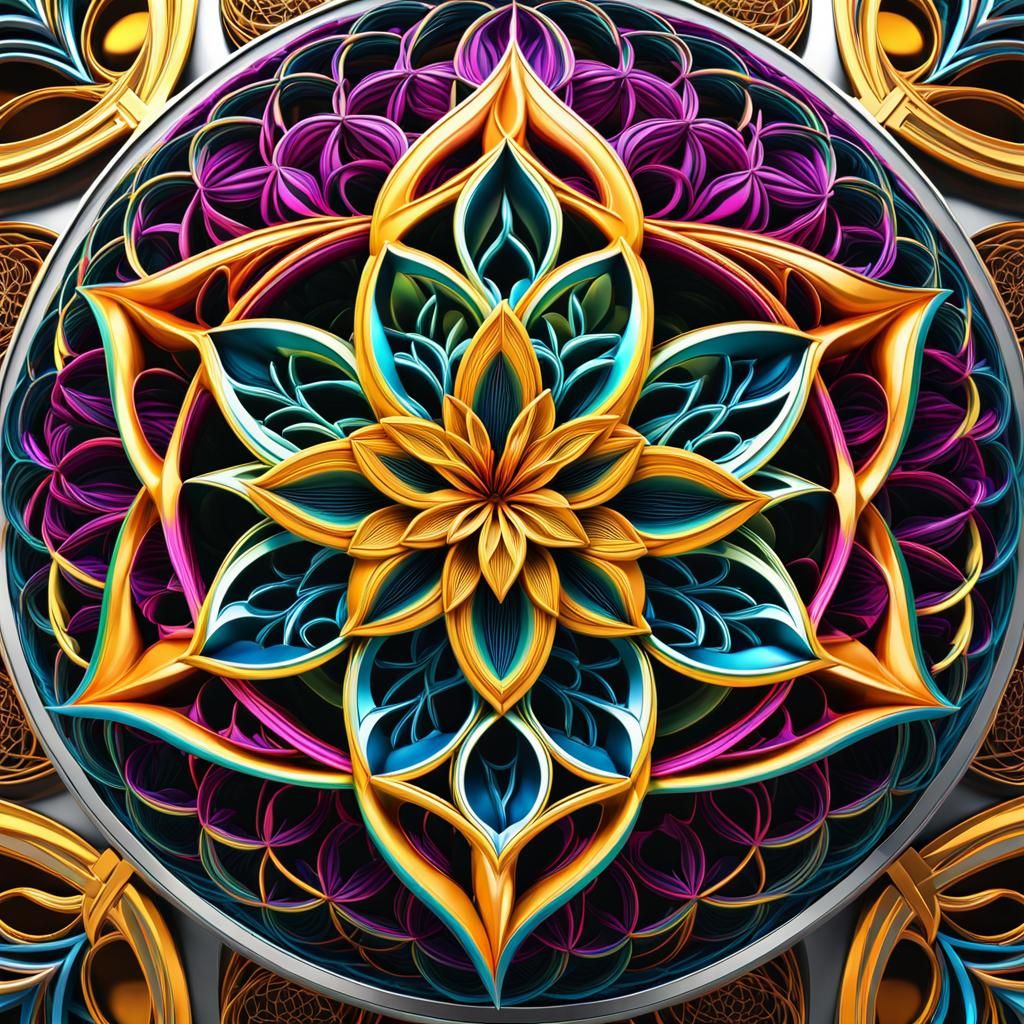 Sacred Geometry 11 - AI Generated Artwork - NightCafe Creator