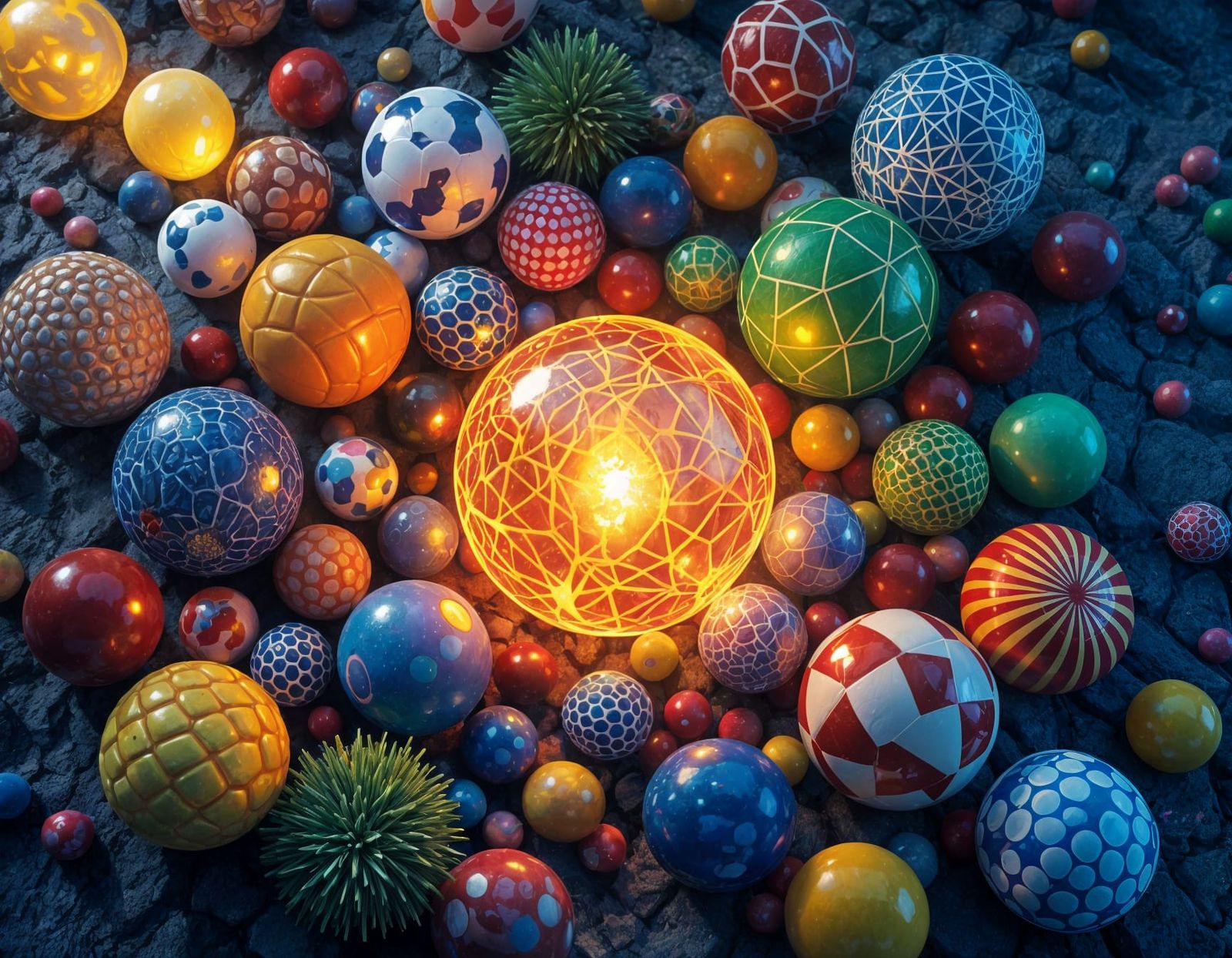 Balls and balloons. - Hyperdetailed Balls of Fire and Ice: G...