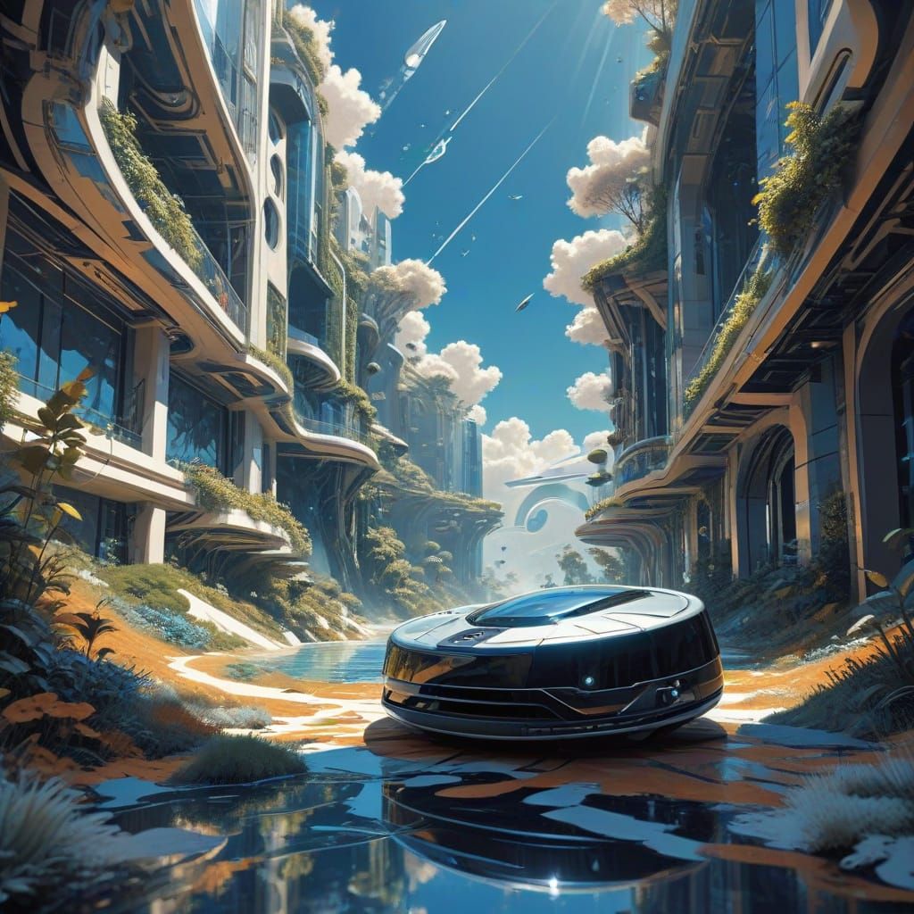 Vintage Roomba Advertisement in Whimsical 1930s Ar... - AI Art