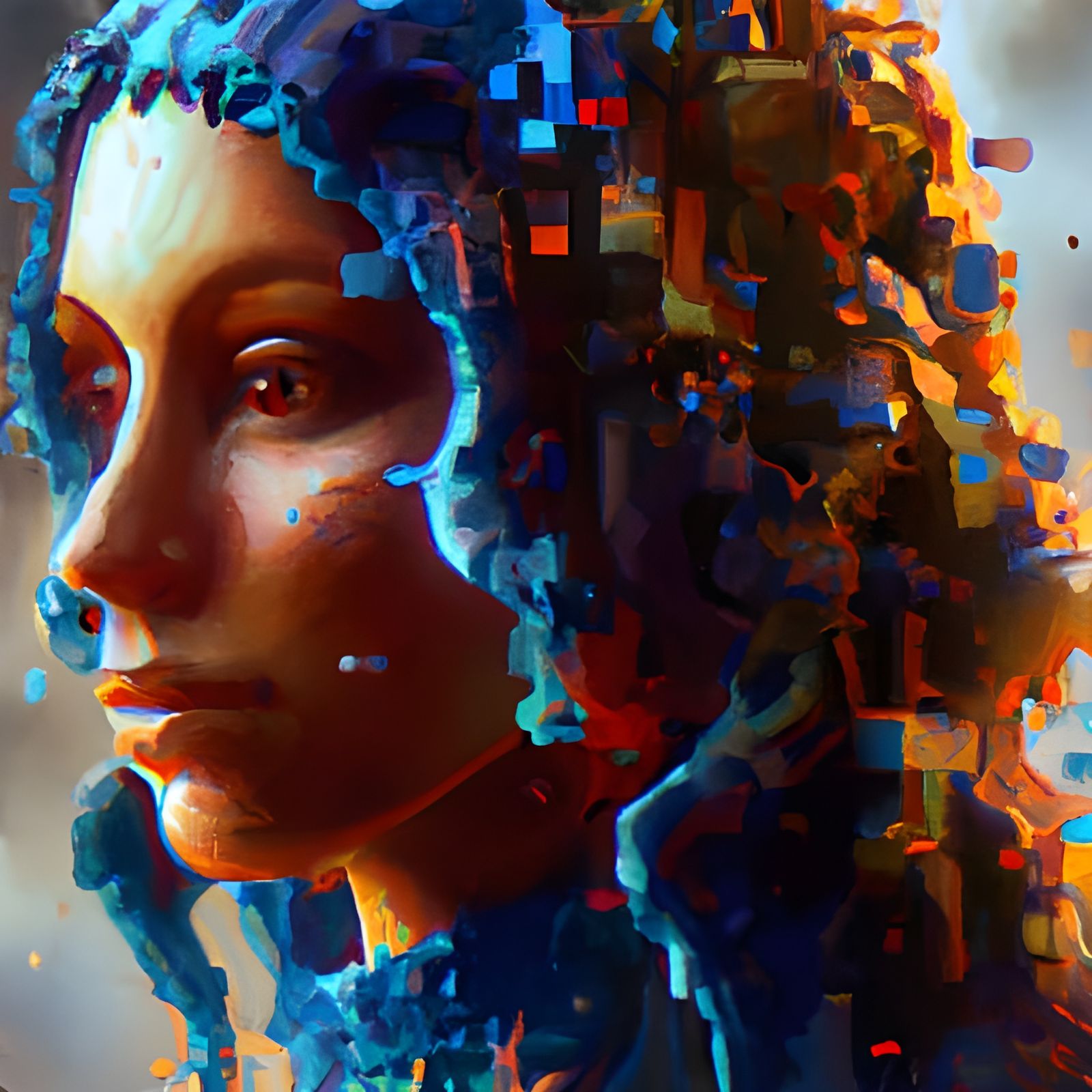 Pixel lady - AI Generated Artwork - NightCafe Creator