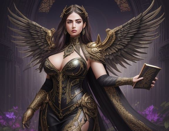 Female archangel. The mighty power of creation. Glittering. Esoteric maximalist. Extraordinarily ...