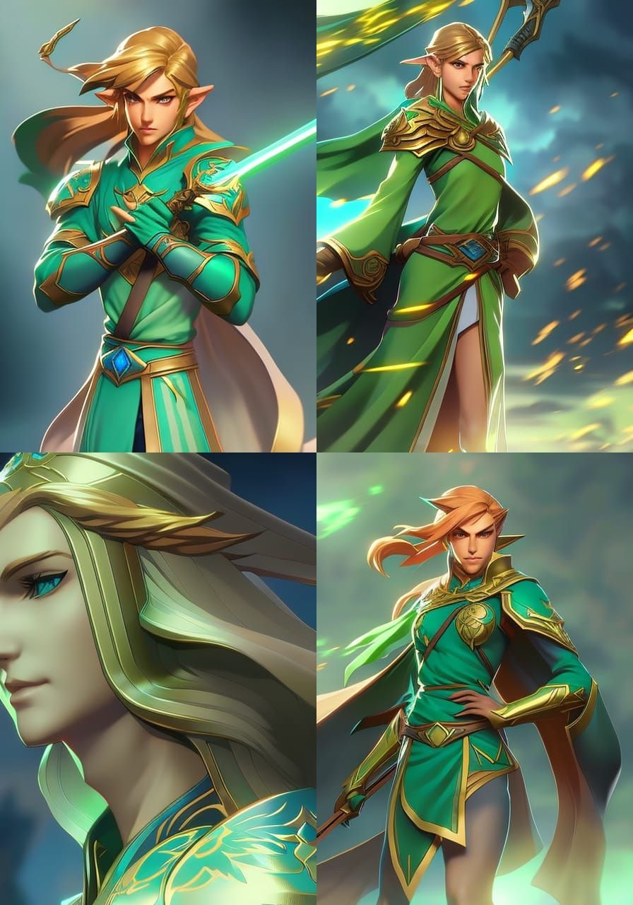 link from the legend of zelda head and shoulders portrait, 8k ...