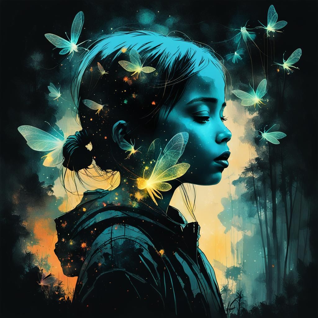 Fireflies - AI Generated Artwork - NightCafe Creator