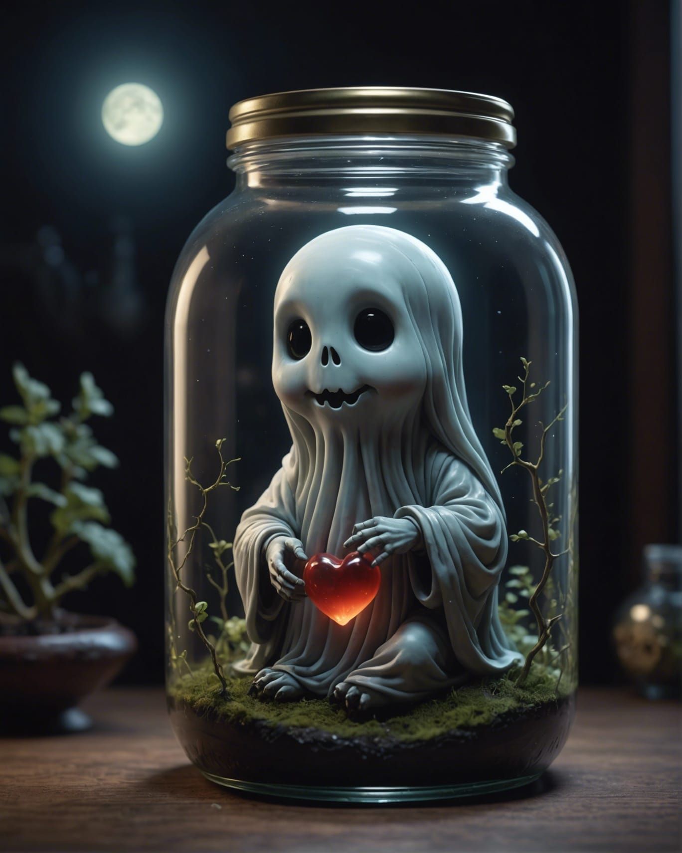 Ghost in a jar - AI Generated Artwork - NightCafe Creator