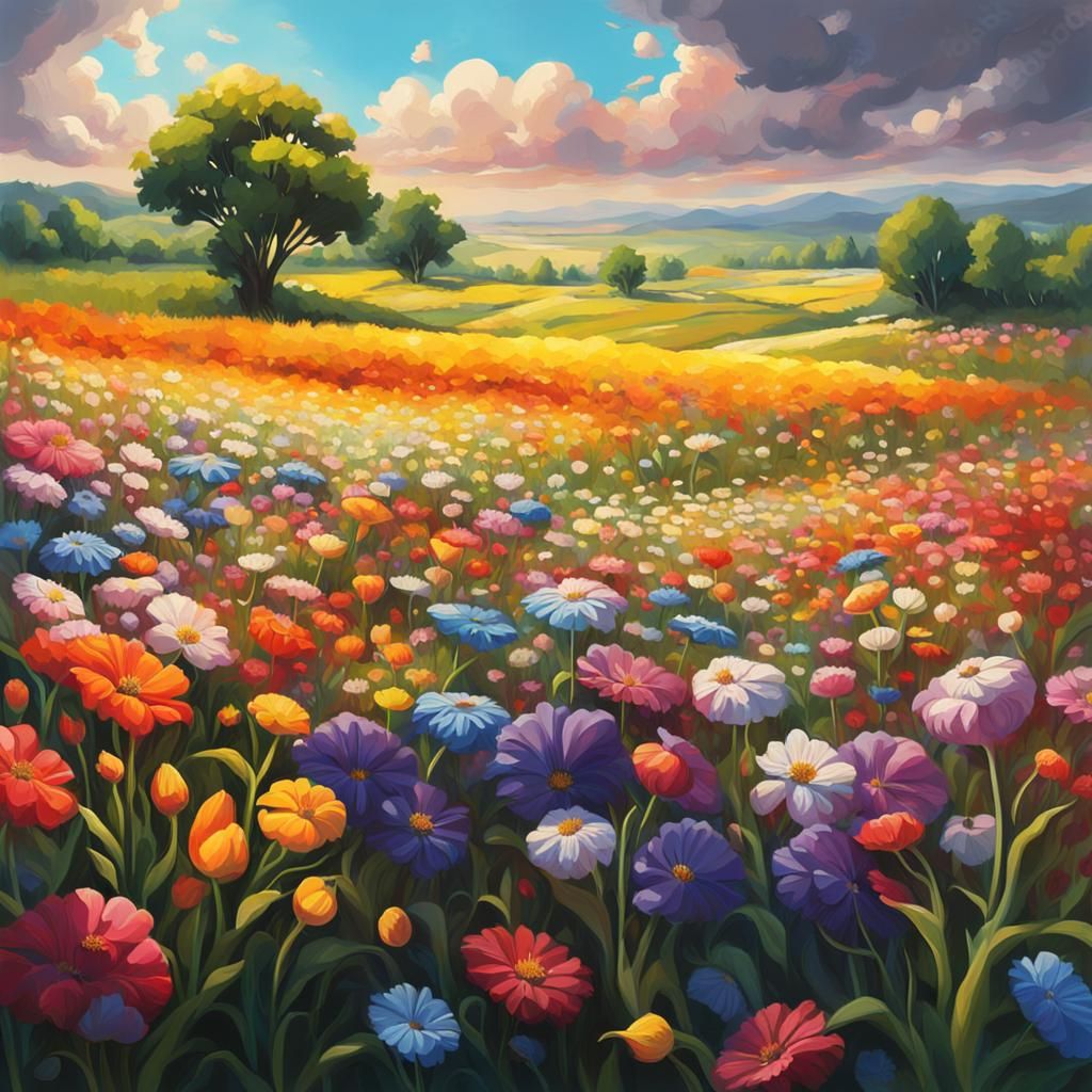 Spring Flowers - AI Generated Artwork - NightCafe Creator