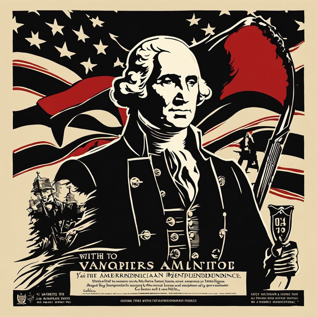 Vampires Rally for American Independence in Patrio... - AI Art