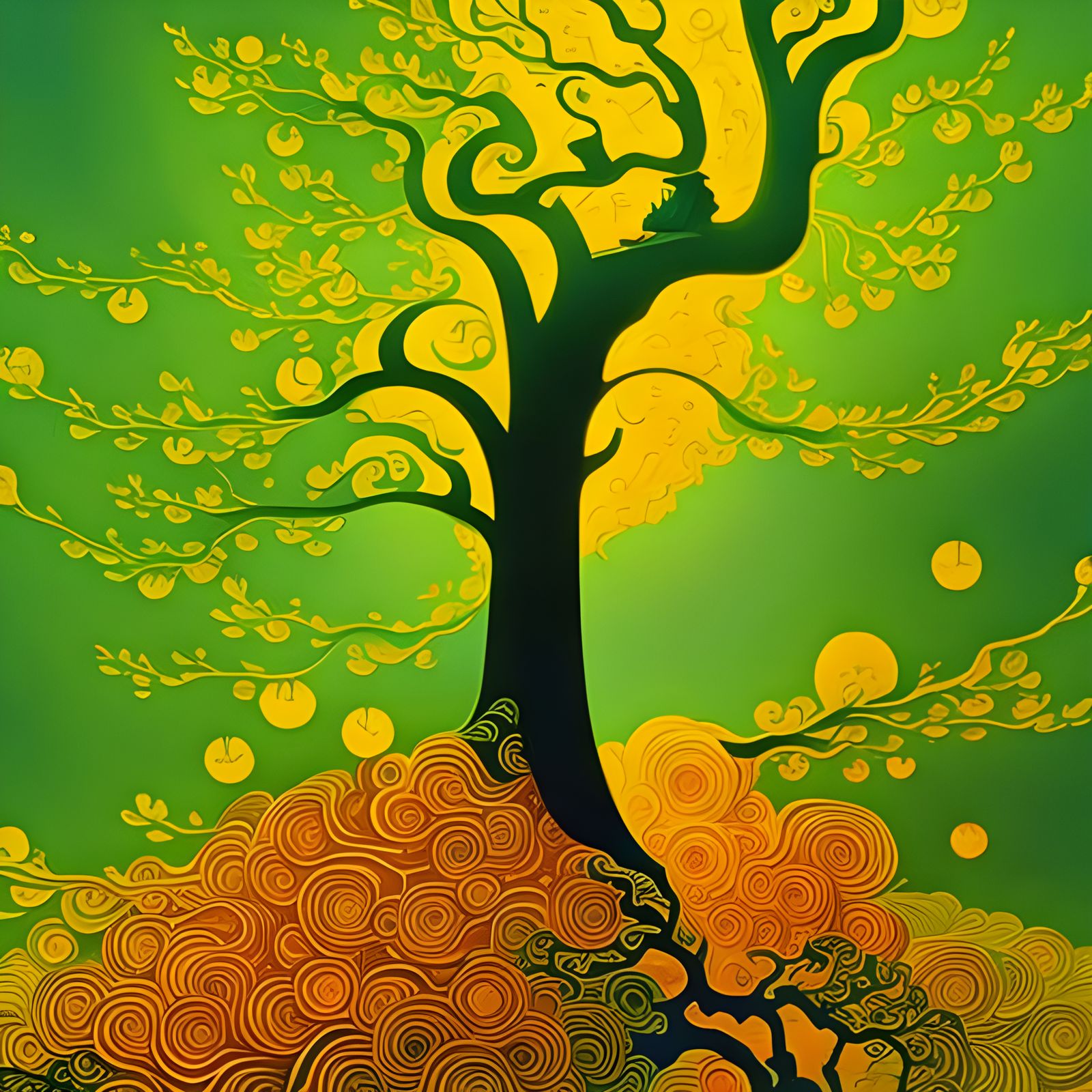 "The Warm Tree Of Light" - AI Generated Artwork - NightCafe Creator