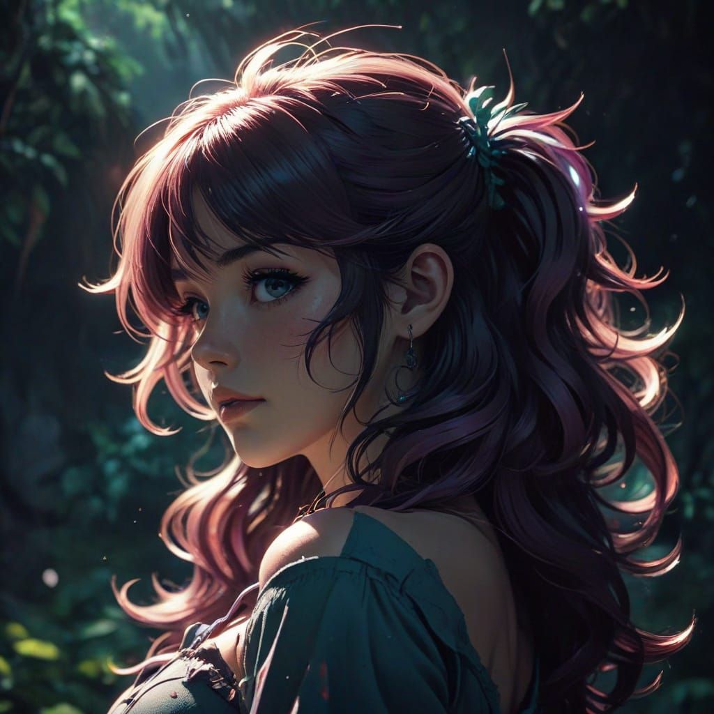 Surreal Anime Scene with Studio Trigger's Cinemati... - AI Art