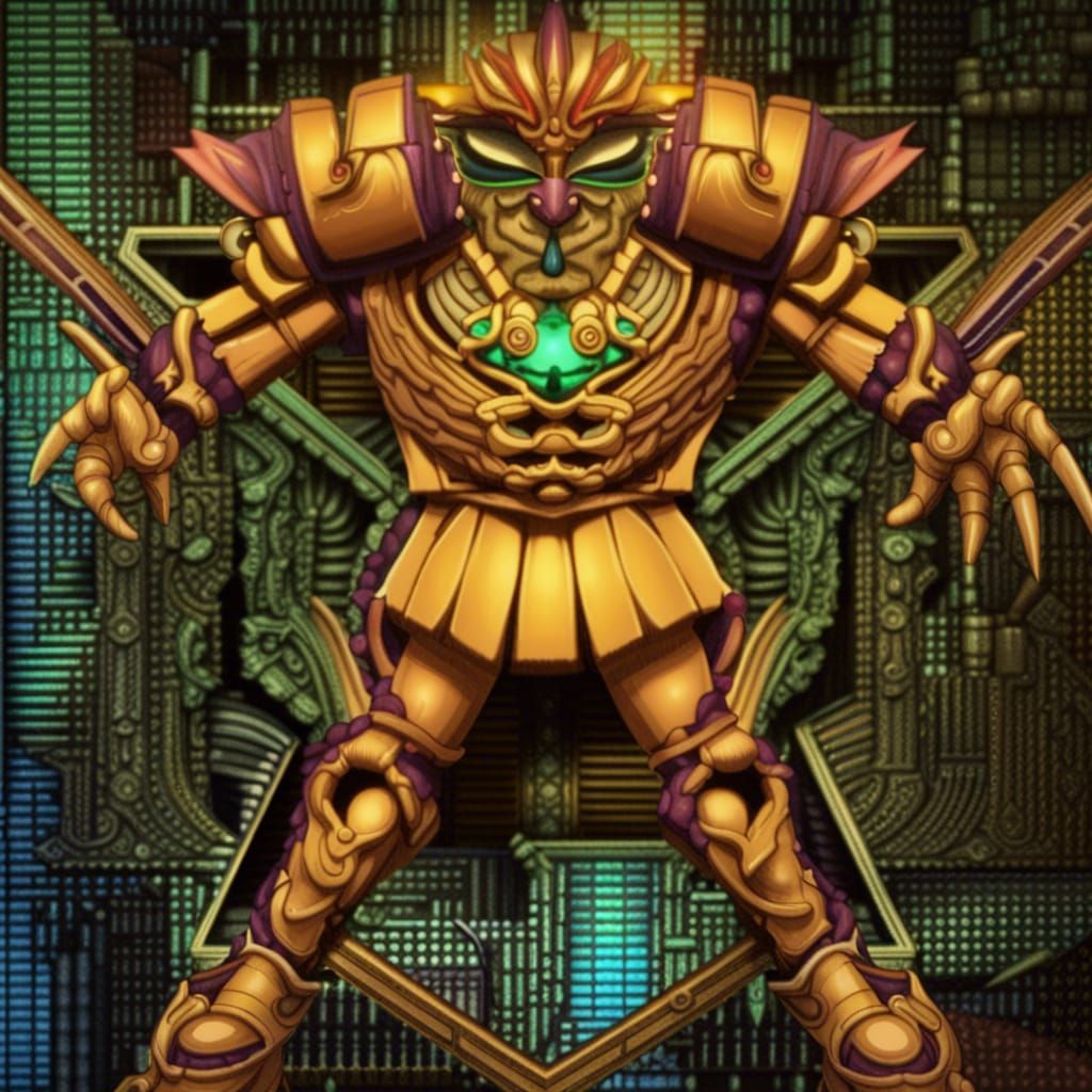 Exodia Yu-gi-oh card, detailed matte painting, deep color, fantastical, intricate detail, splash ...