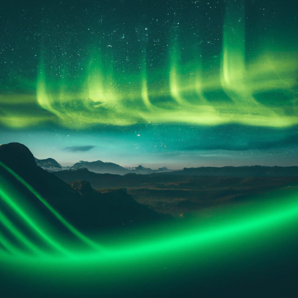 Incredible clear starry night at Iceland with green Northern Lights ...