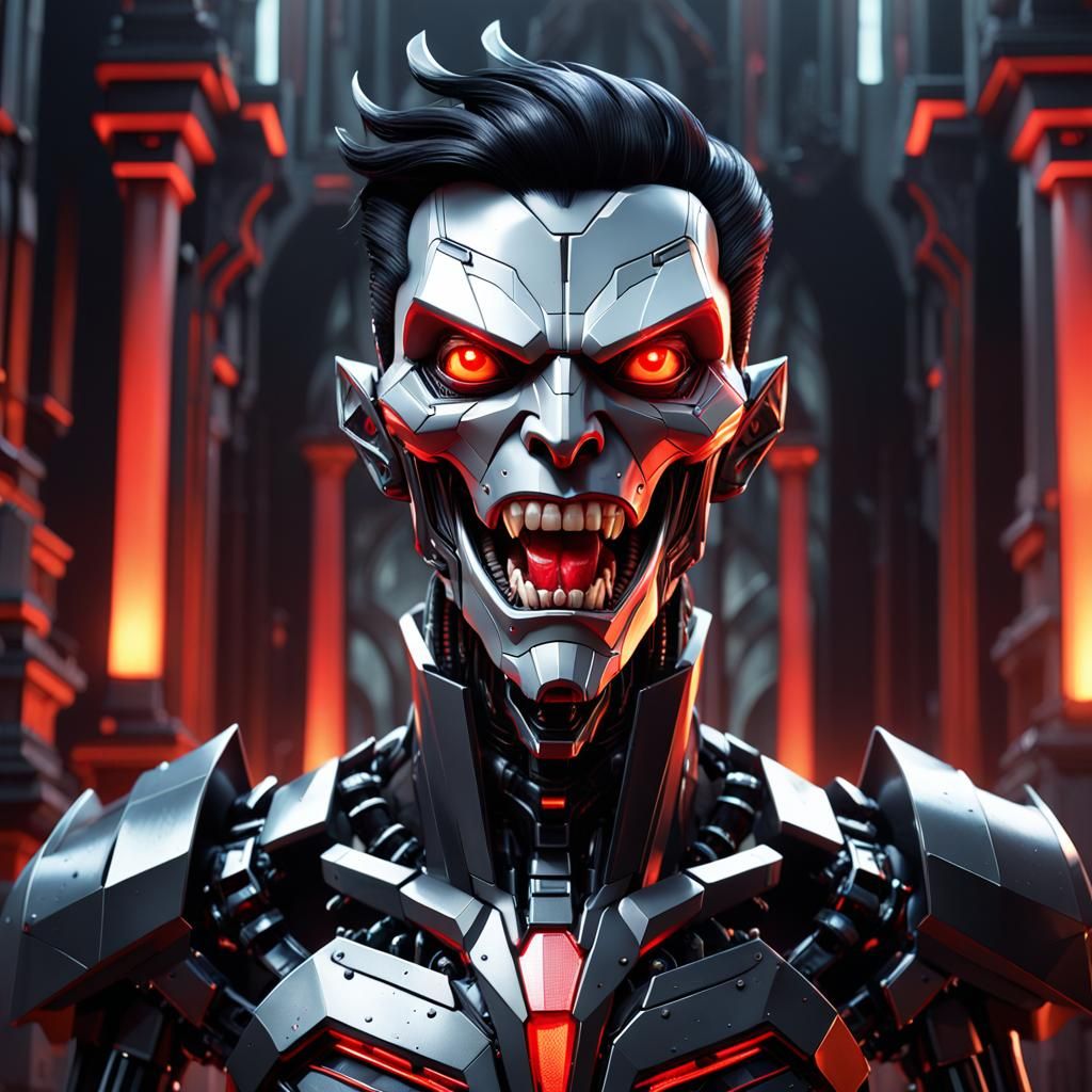 Cyborg Vampire - AI Generated Artwork - NightCafe Creator