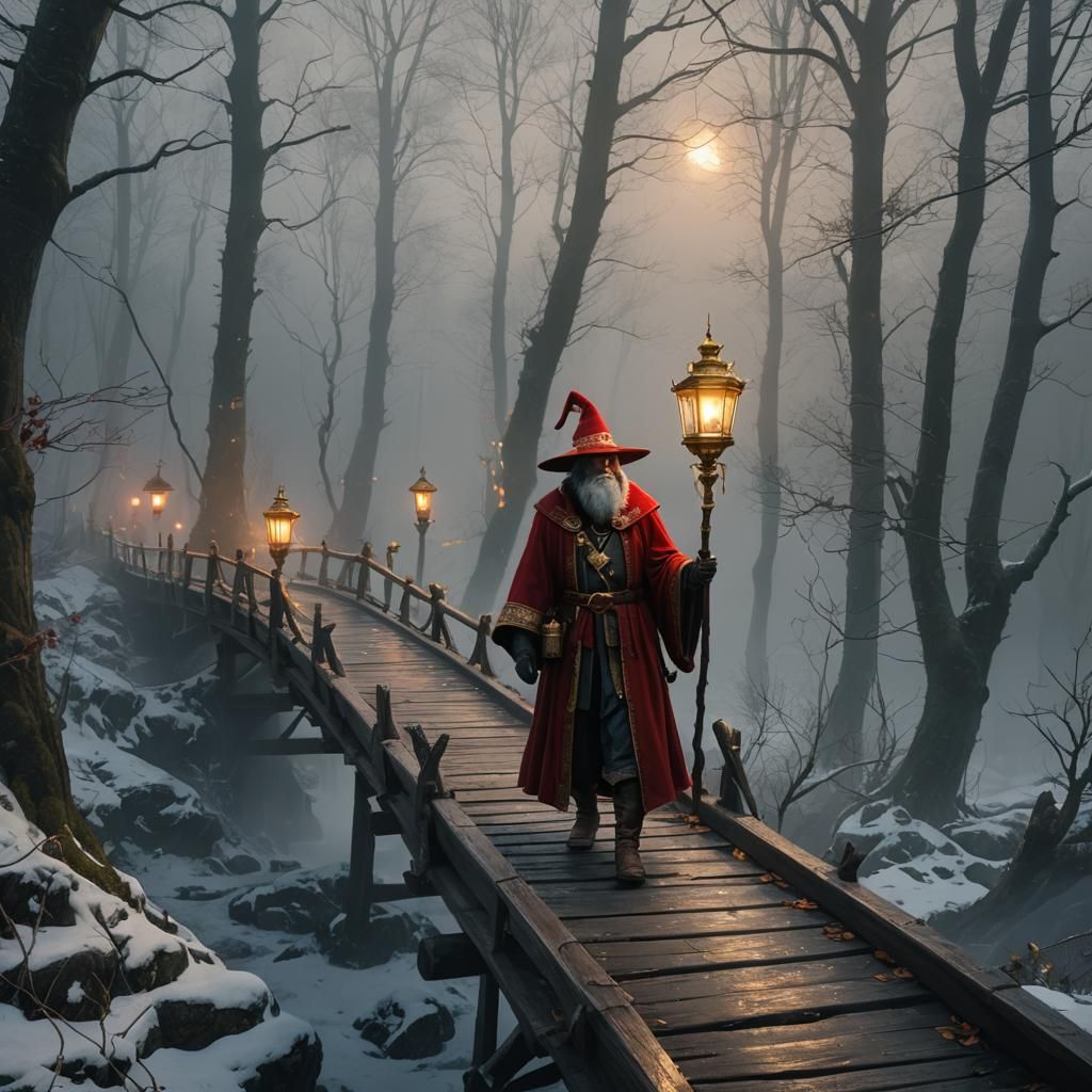 Lantern wizard 2 - AI Generated Artwork - NightCafe Creator