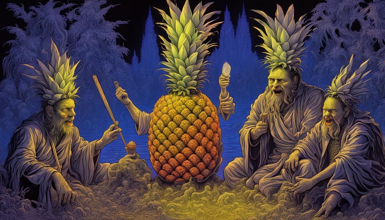 Heathen Pineapple Men VII - AI Generated Artwork - NightCafe Creator