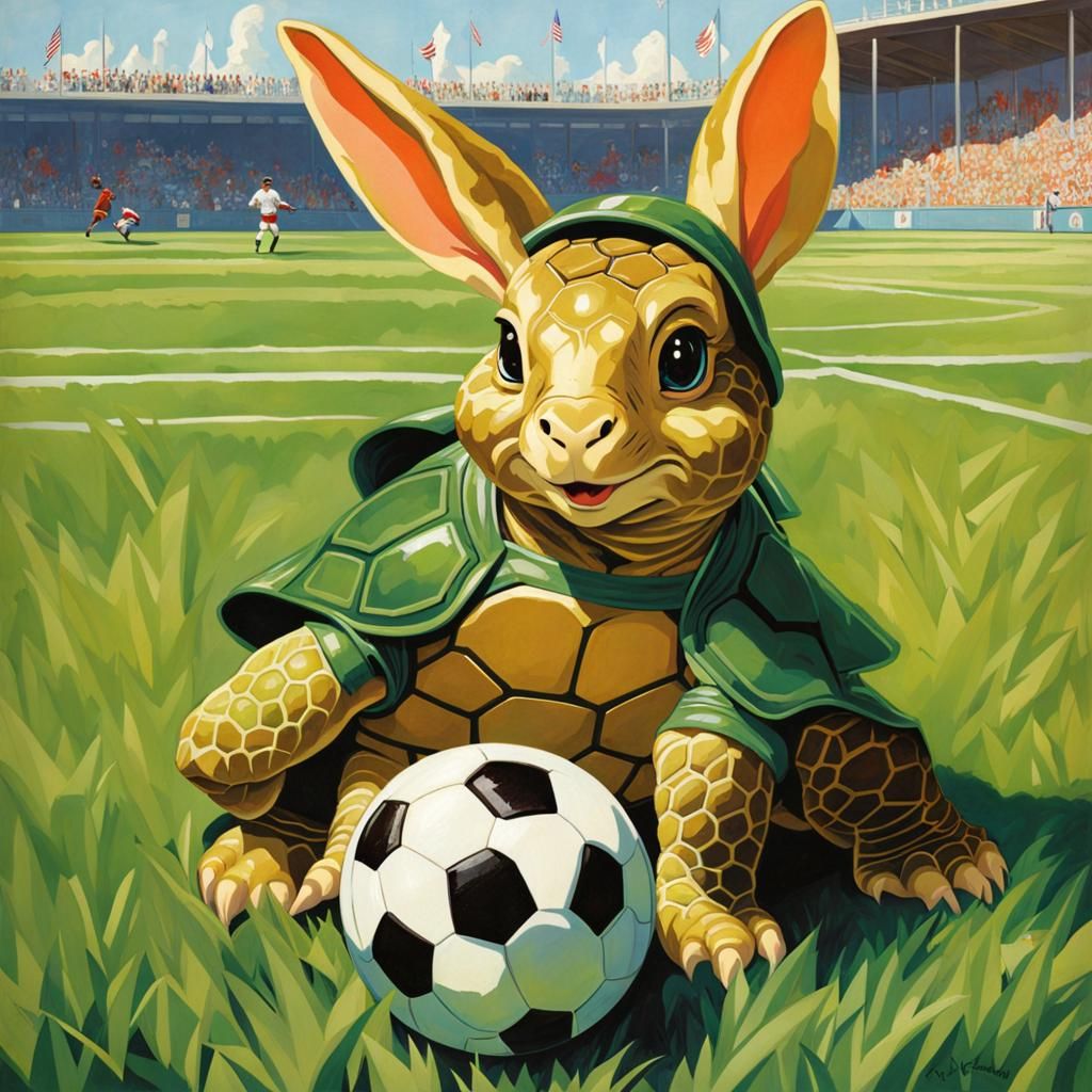 Turtle Bunny Hybrid Soccer . . . Or Football - AI Generated Artwork ...