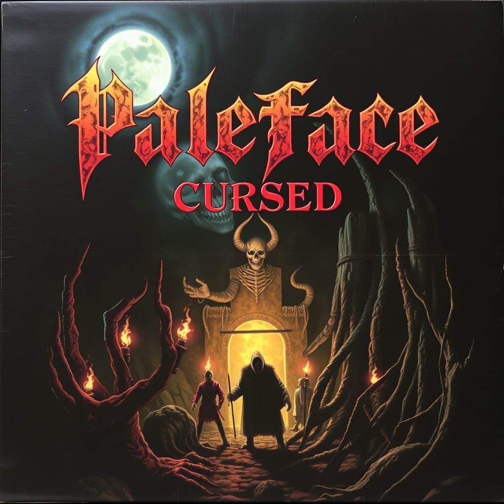 Paleface: Cursed in Dark Gothic Metal Art - AI Art