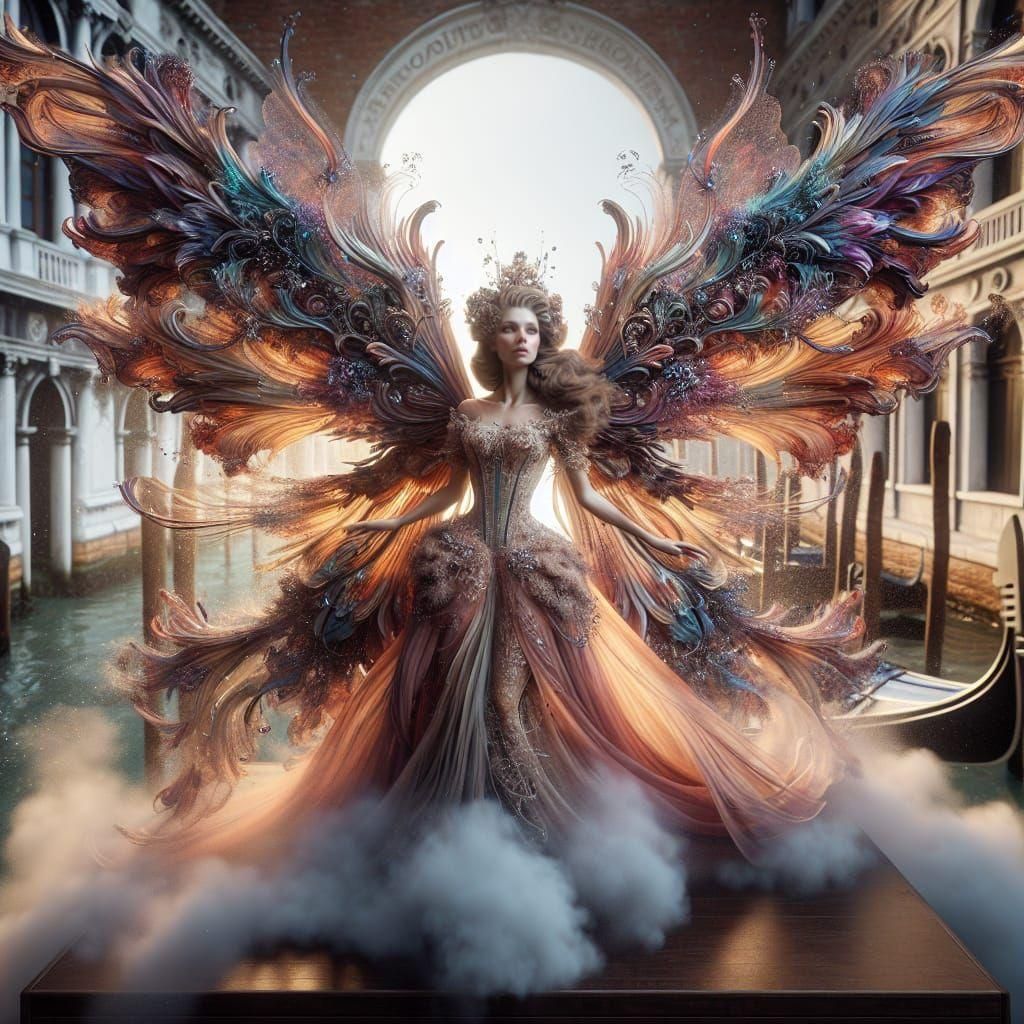 A Victorian Fairy In Venice - AI Generated Artwork - NightCafe Creator