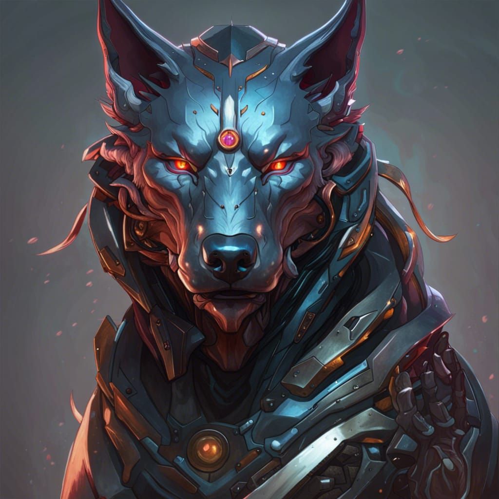 Hellhound robot - AI Generated Artwork - NightCafe Creator