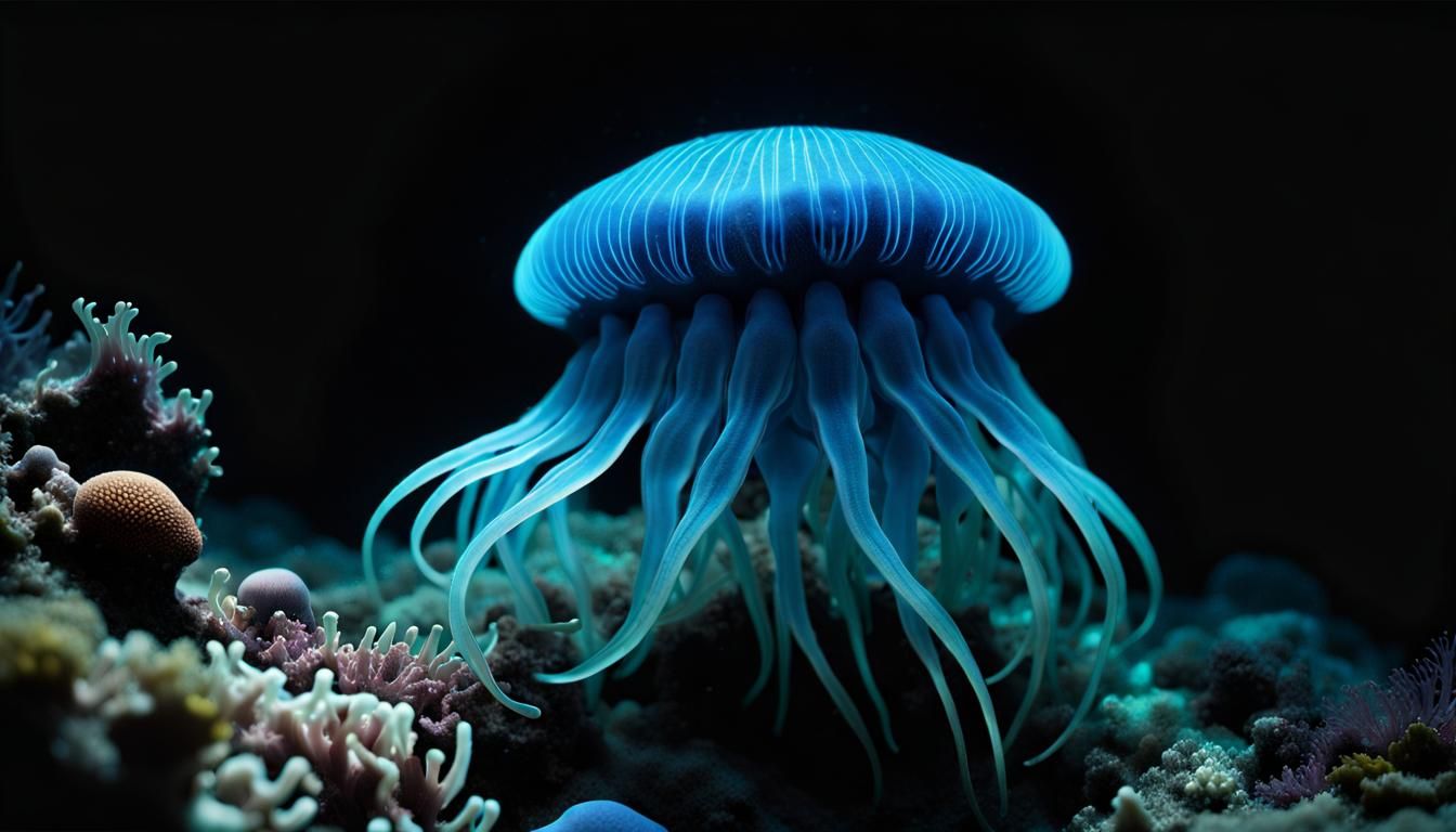 In the Neon Depths 22 - AI Generated Artwork - NightCafe Creator