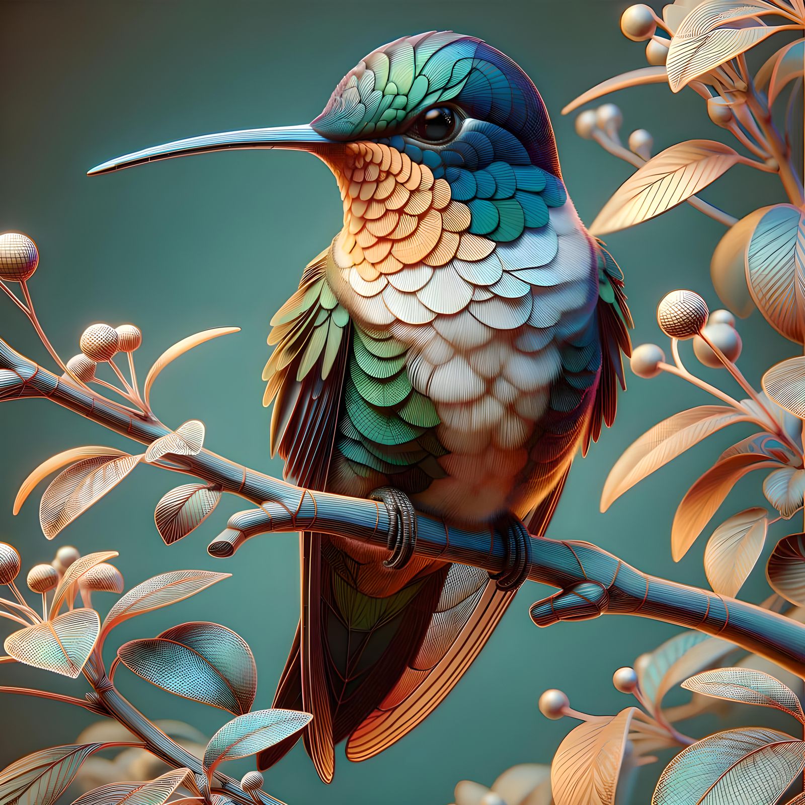 Hummingbird - AI Generated Artwork - NightCafe Creator