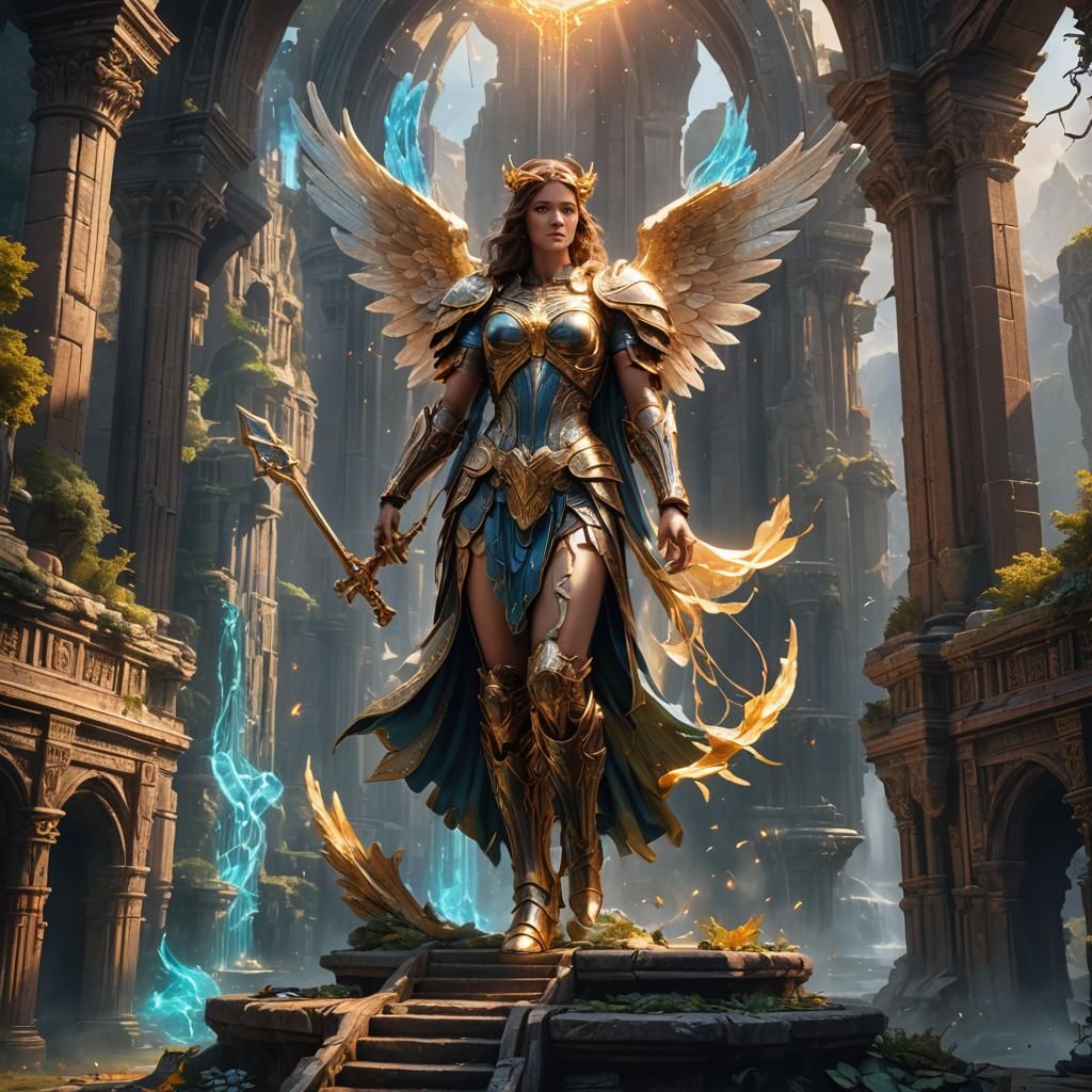 Majestic God of Wonder Unveiled in Stunning Hologr... - AI Art