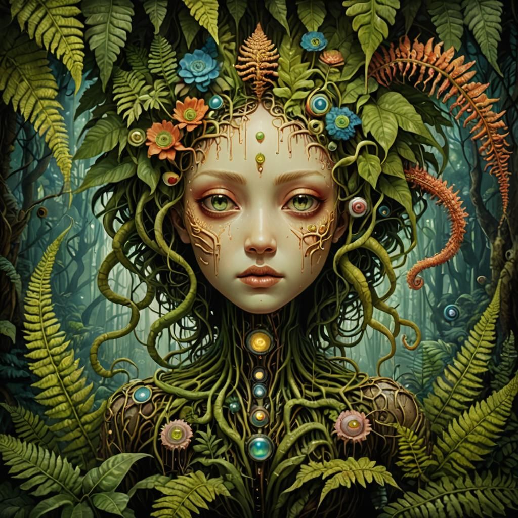 Elemental Harmony + Mystical Flora Infusion, a surreal masterpiece ...