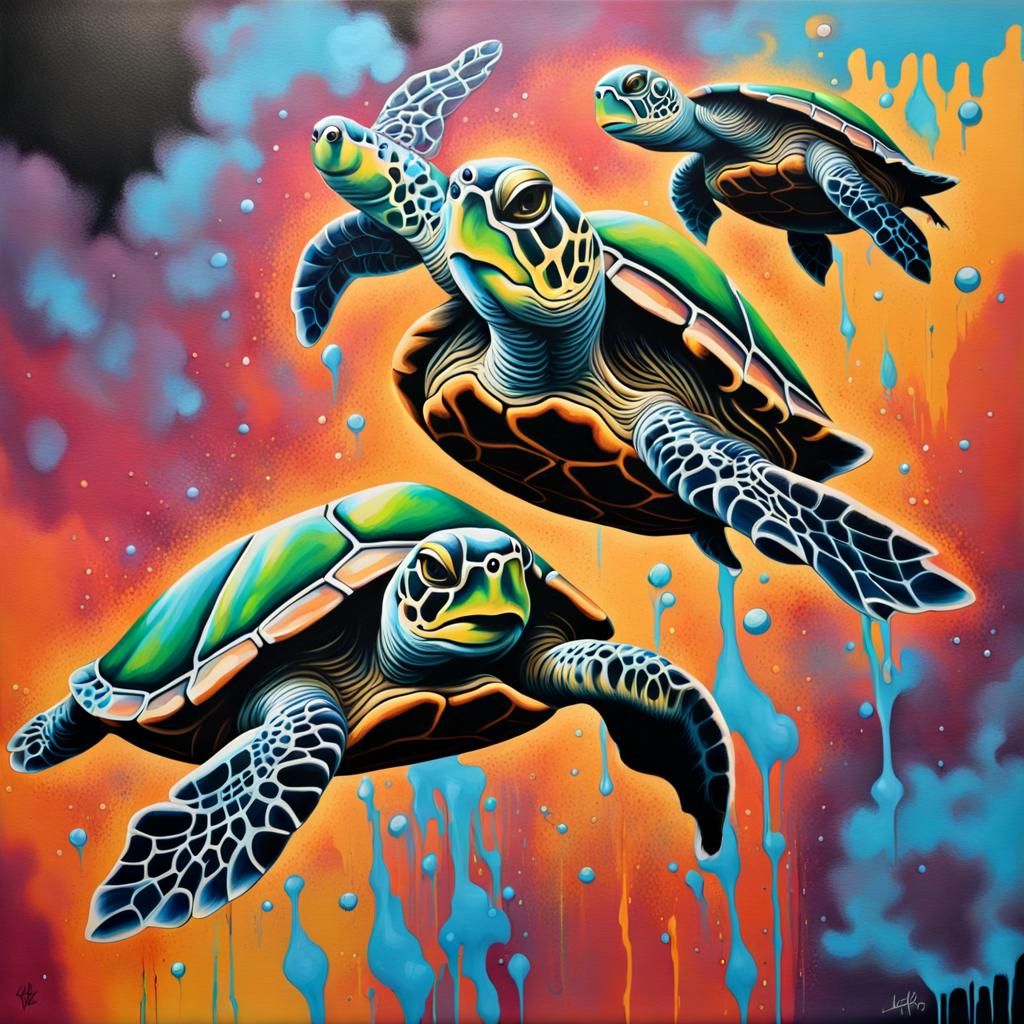 Angry Turtles - AI Generated Artwork - NightCafe Creator